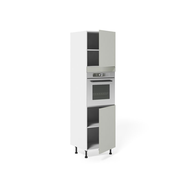 Colonne four 1 porte + 1 porte Nuances gris alpes mat H225xL60xP63 D ...