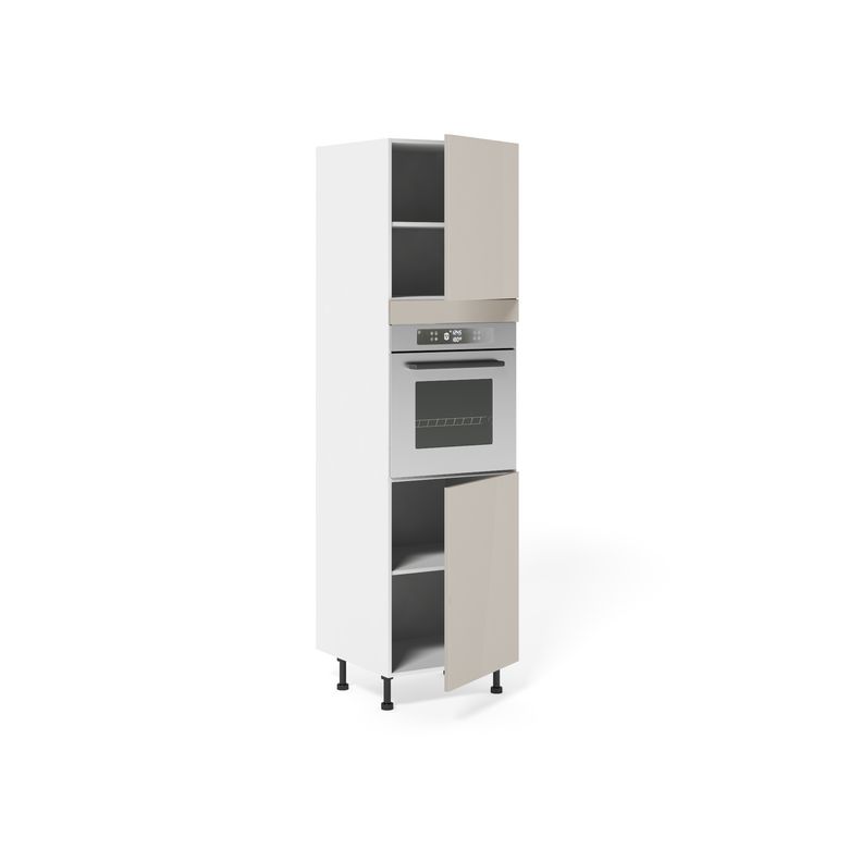 Colonne four 1 porte + 1 porte Nuances lin mat H225xL60xP63 G | Lapeyre