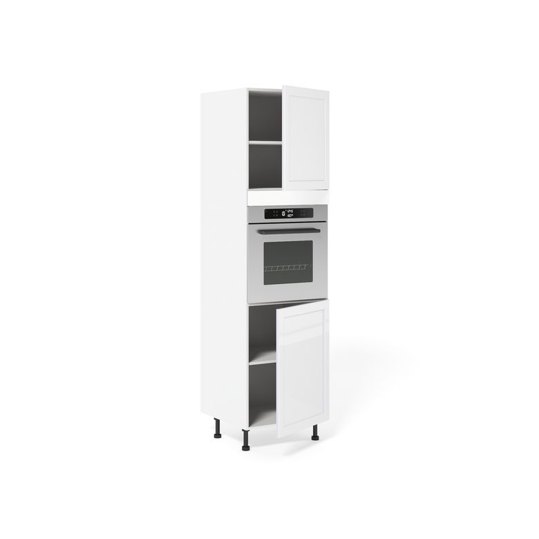 Colonne four 1 porte + 1 porte Perspective blanc brillant H225xL60xP63 ...